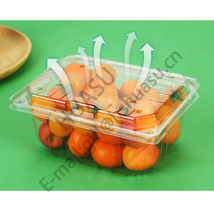 Food Container Clamshell Vegetable Fruit Packaging Box Transparent PET ...