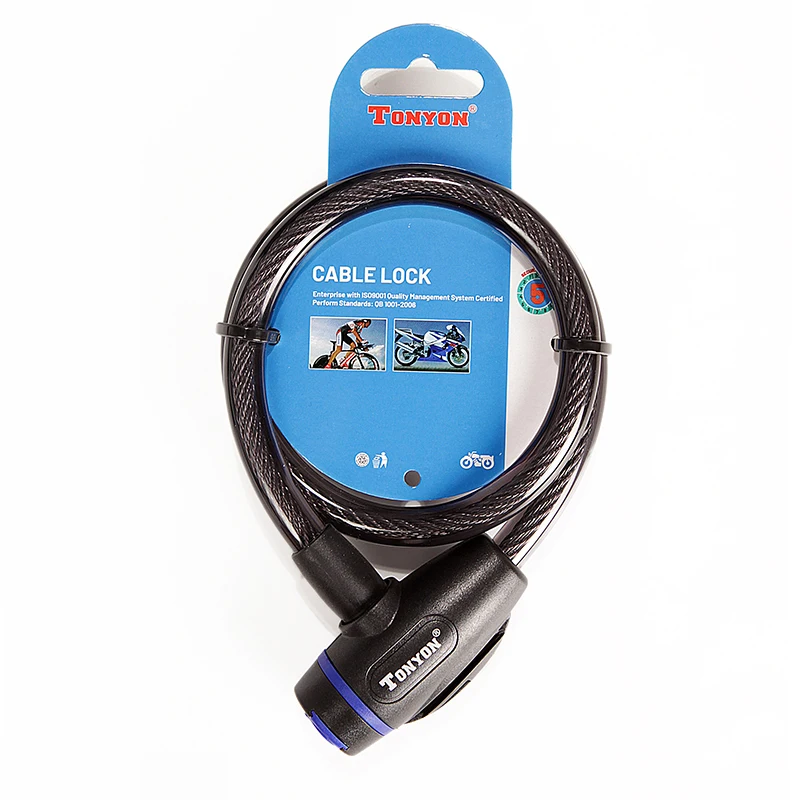 TONYON Smart Security Bicycle Cable Lock - Durable & Portable