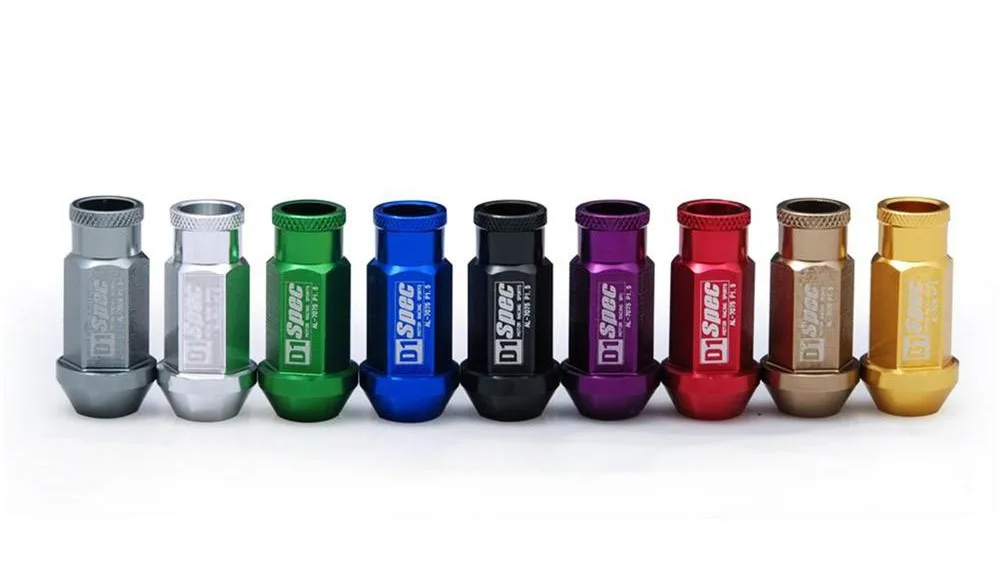 D1spec Jdm Billet Aluminum Wheel Racing Lug Nuts P:1.25,L:52mm 20pcs ...