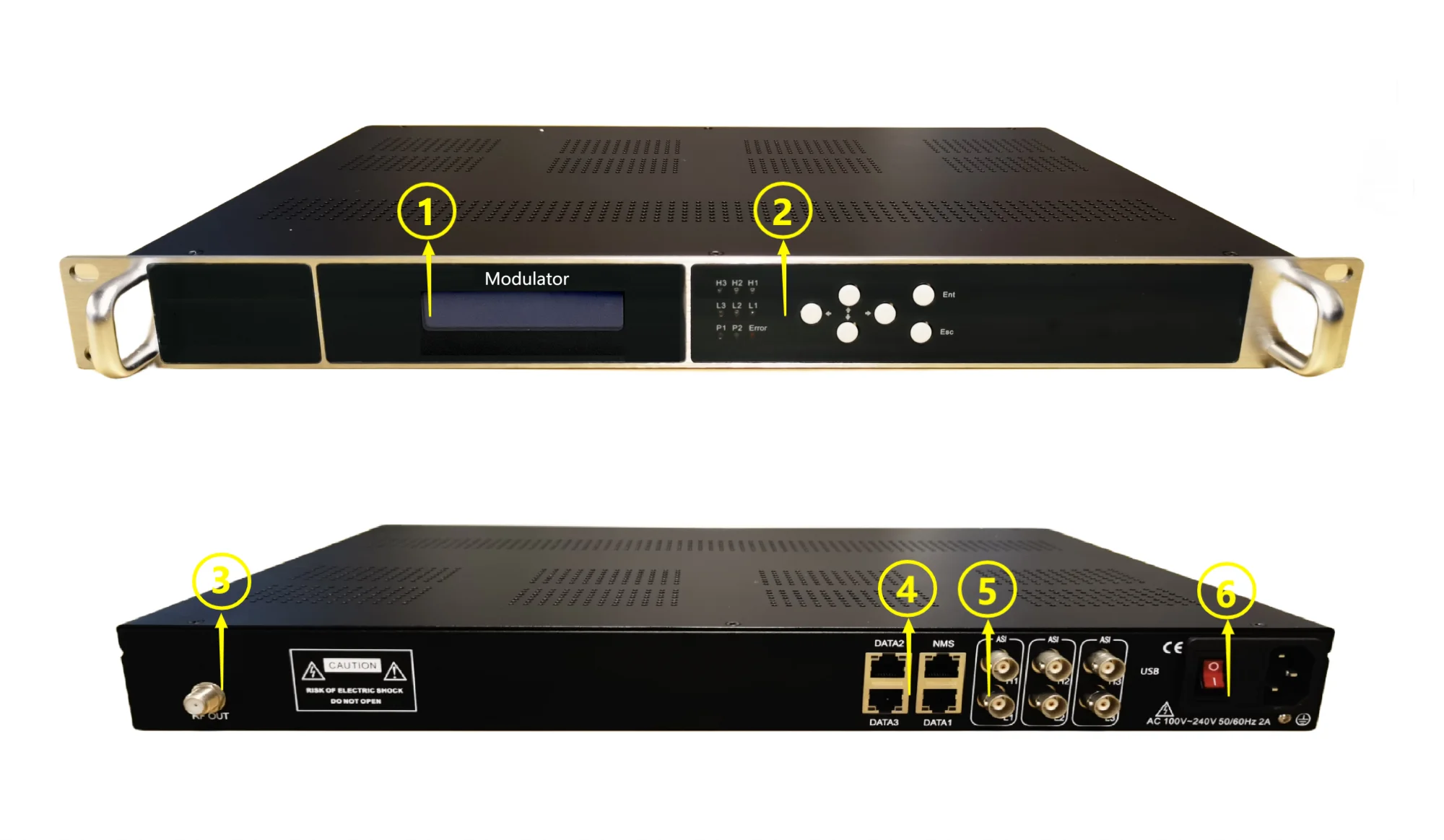 24-Channel IP ASI to RF Converter - DVB-T Modulator for Digital TV Head ...
