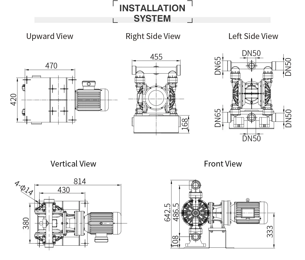 Godo Dby3s-65f Pvdf Electric Diaphragm Pump Wholesale Industrial Water Pump Transport Pump For ...