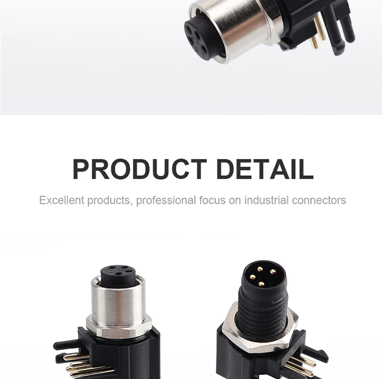 M8 Panel Mount Plastic Connector - Waterproof IP67 3pin 4pin