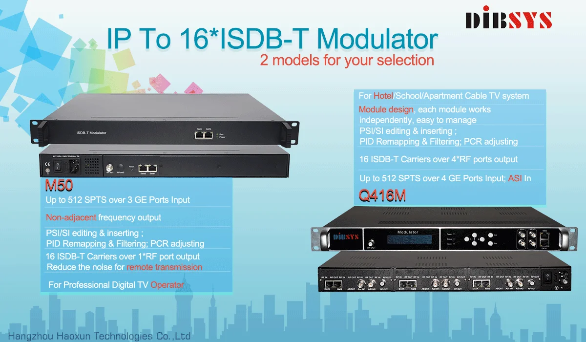 Dibsys Udp/ip Input 16 Channels Isdb-t/dvb-t/atsc Or 32qam Digital Catv ...