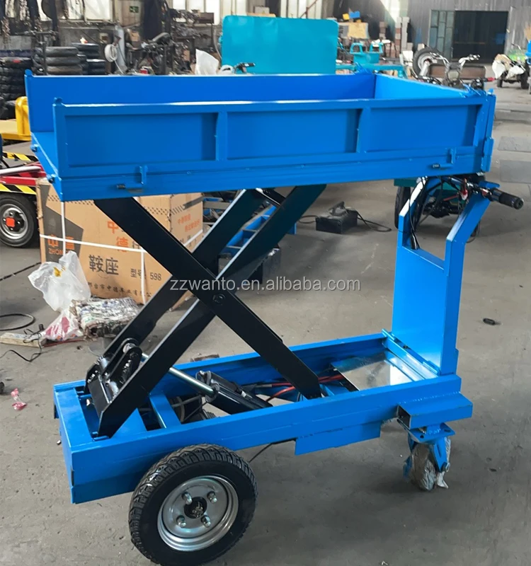 Customized Lithium Lead Battery Electric Lift Platform Trolley