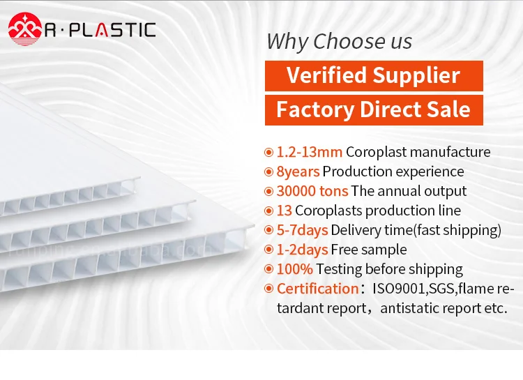 Pp Corrugated Plastic Sheet Corona Treatment White Advertising Sheet ...