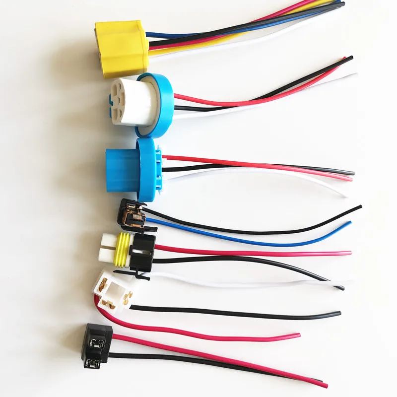 Automotive T10 Hard Head Extension Cord Base Lamp Plug Wire Harness ...