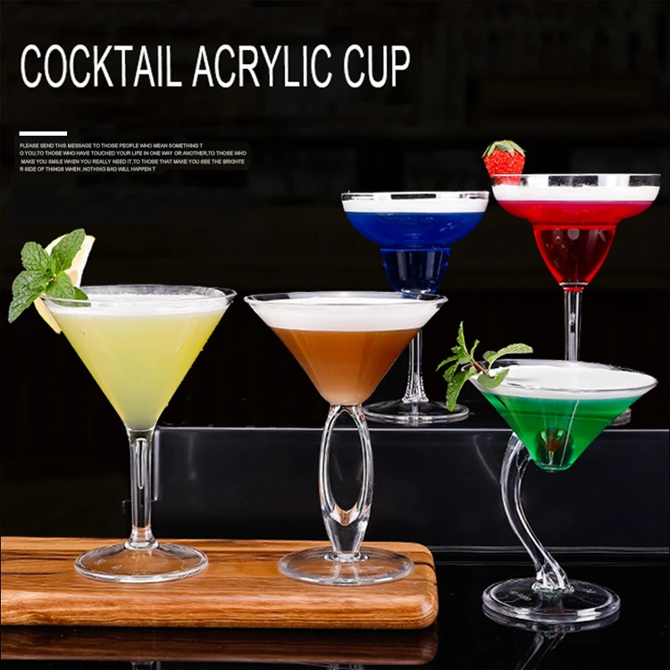 Wholesale Supplies Beach Party Bar Unbreakable Fancy Martini Glass ...