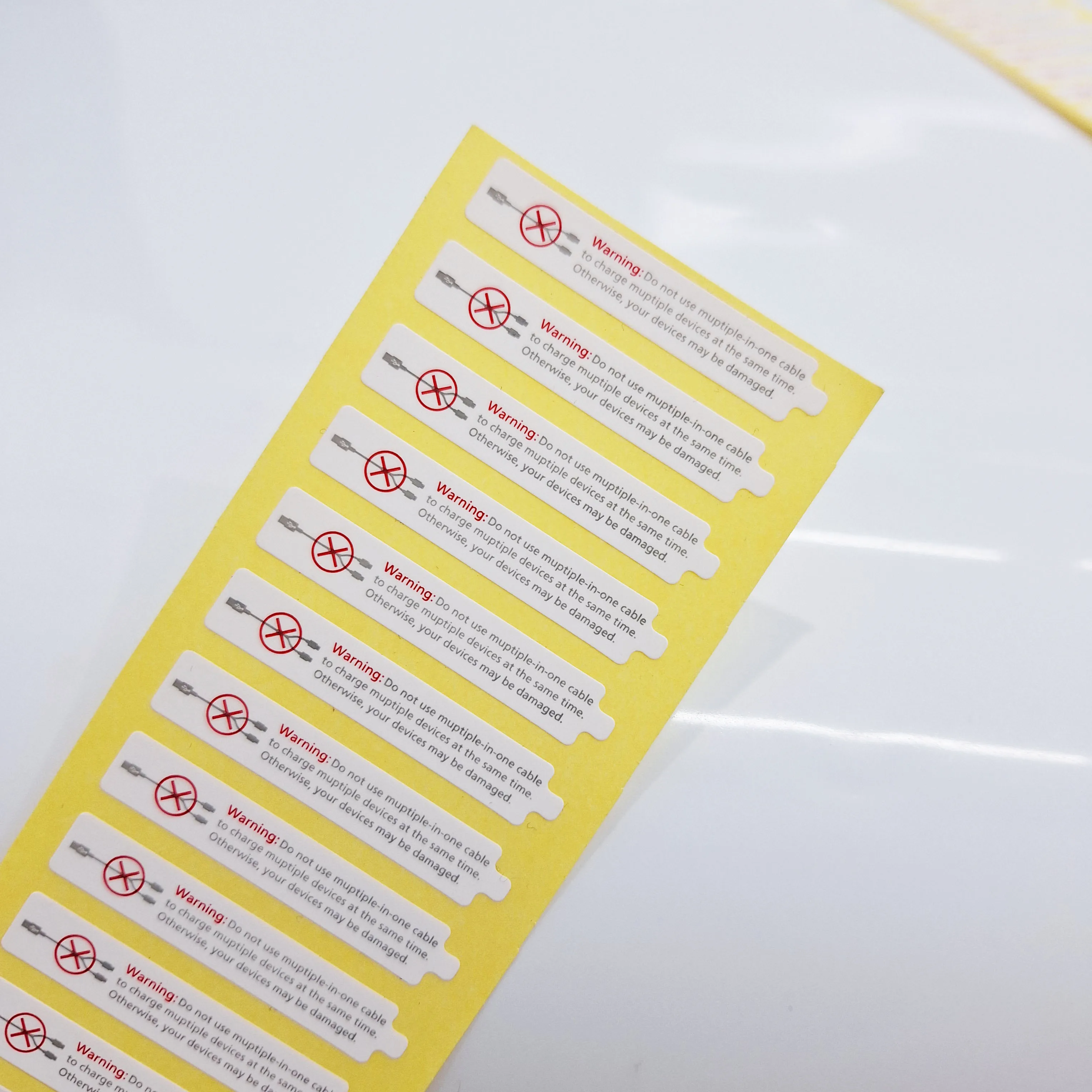 Custom Movable Packaging Logo Matte Stickers Waterproof Hazard Sticker ...