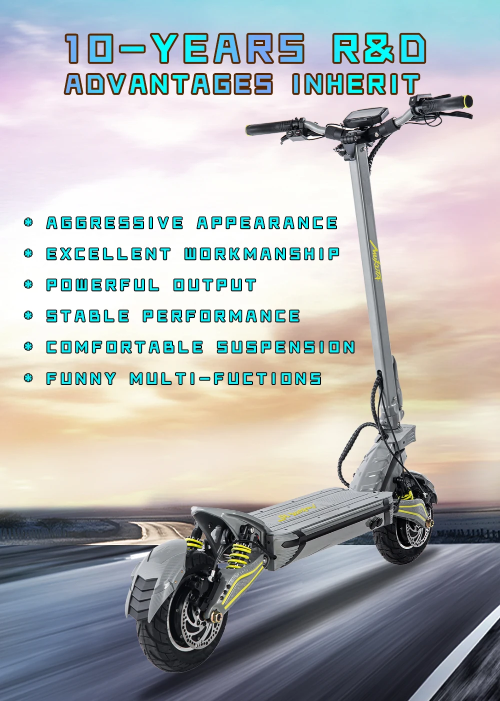 MUKUTA 10 Plus Dual Motor Electric Scooter 10-Inch 60V 2800W Newest ...