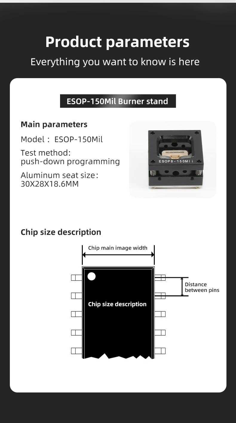 Sop8 Ic Socket Ic Programming Adapter Socket For Sop8 Chips 150mil ...