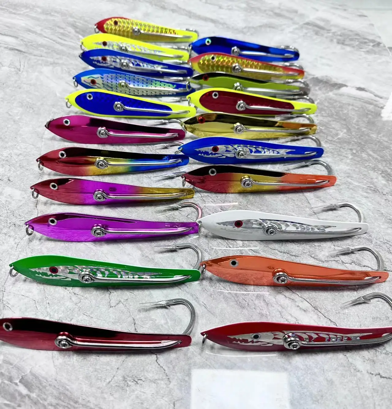 New OEM 316 Stainless Steel Multiple Colors Luminous Salmon Trolling ...