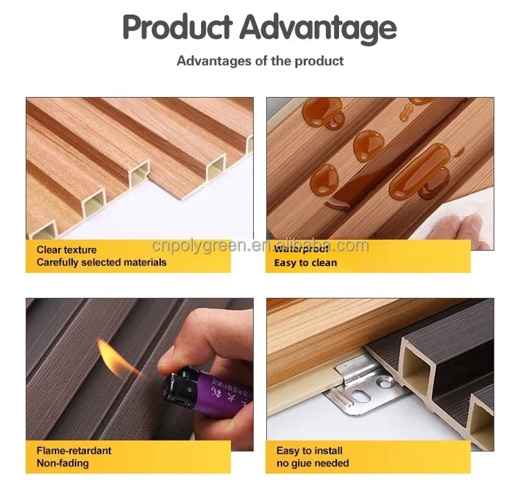 WPC Fluted Wall Panel Install Kit - Eco-Friendly, Waterproof Composite ...