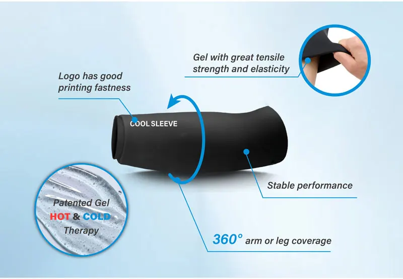 CSI Patented Gel Reusable Flexible Ice Sleeve for Arm Leg Hot Cold ...