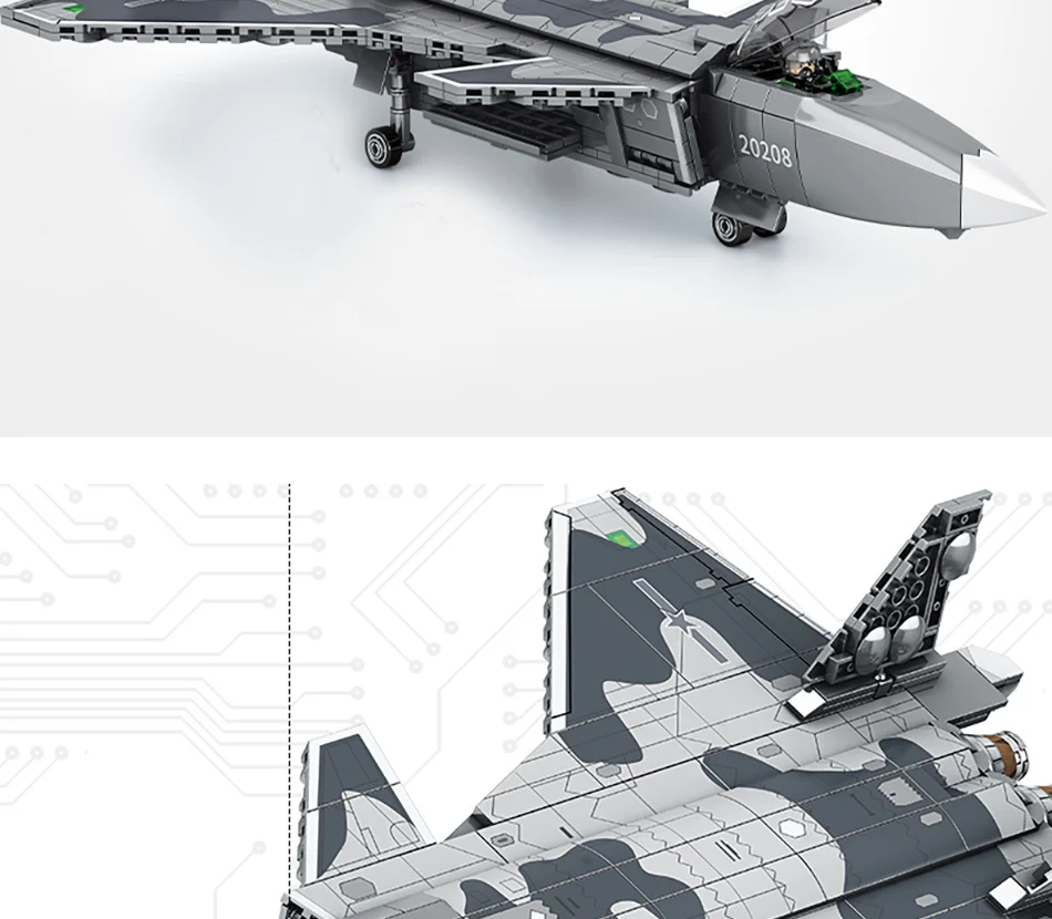 Free Shipping Ukboo 775pcs F-20 Fighter Ideas High-tech Air Force ...