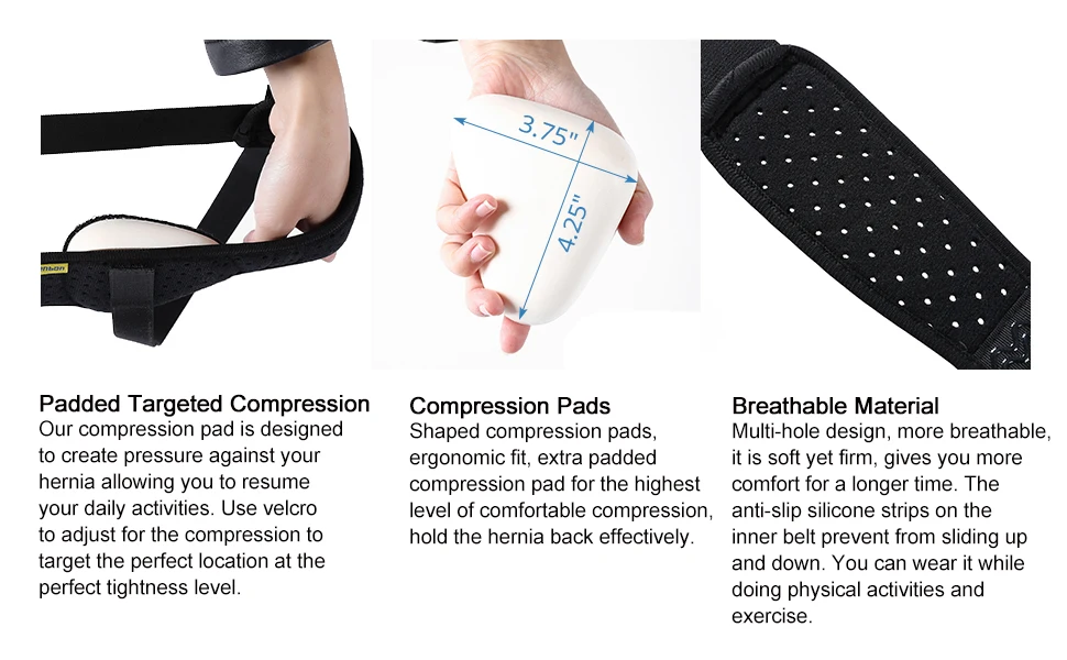 Hernia Belt Truss for Inguinal or Sports Hernia Support Brace