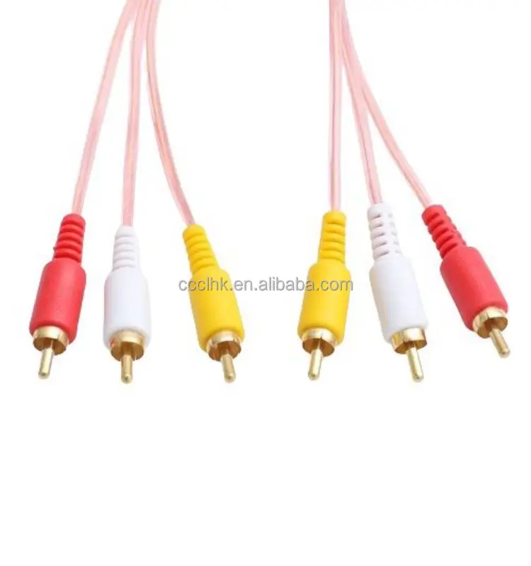 Premium AV Cable Male 3 RCA to 3 RCA Male Composite Audio Video Cord ...