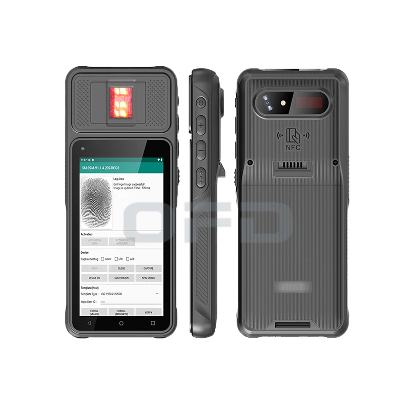 Uniwa F501 2d/rfid Handheld Scanning Pda 2d Scanner Biometric Fingerprint Nfc Handheld Scanning ...