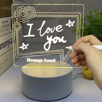 Custom Touch Motion Sensor Lights Led Note Board Rewritable Message ...