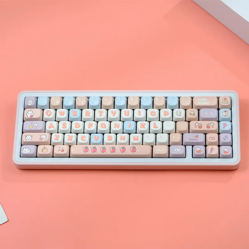 Strawberry Rabbit COA Profile PBT Keycaps for Mechanical Keyboards