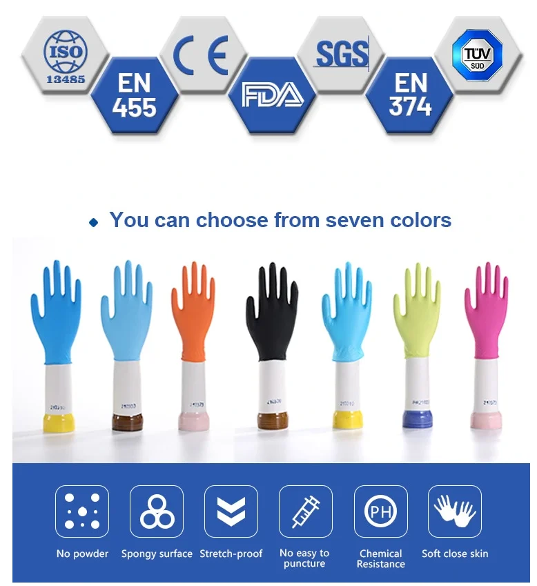 Siny Disposable Supply Hospital Rubber Nurses Clinic Smooth Pockmarked ...