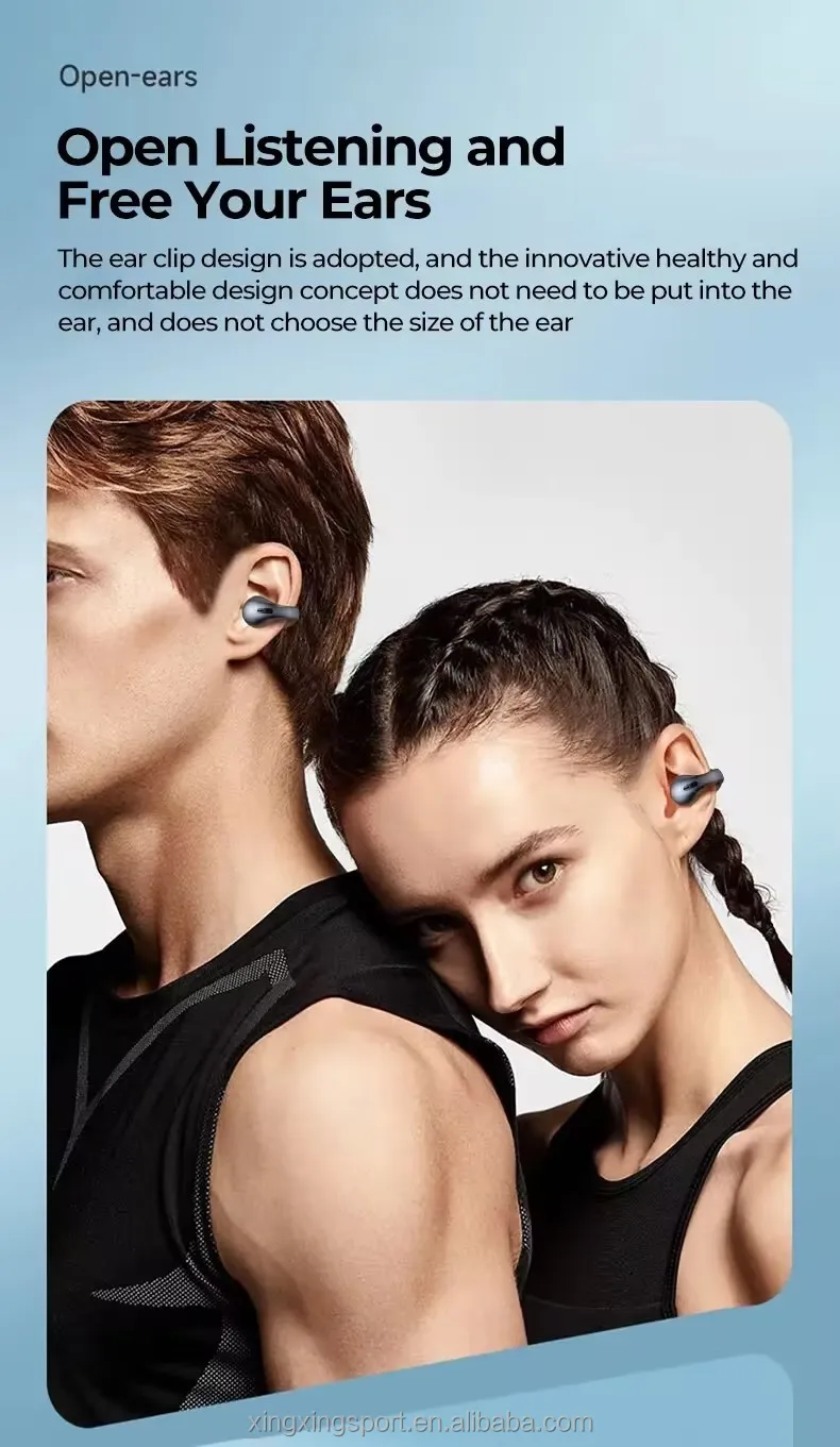 2024 Best Seller S06 Ear Clip Wireless Earbuds for Sports