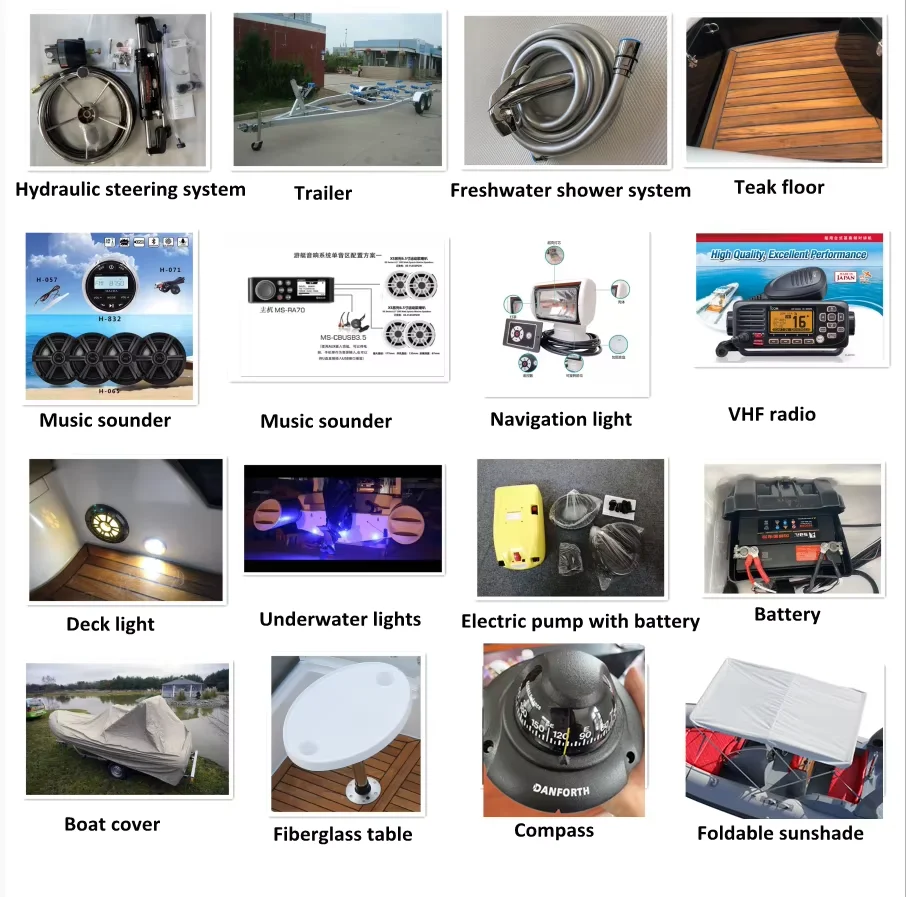 3m PVC Fiberglass Inflatable Boat with Hard Bottom RIB Speedboat ...