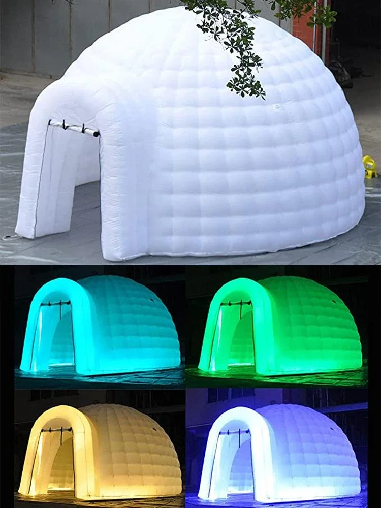 Inflatable Igloo Dome Tent with Air Blower(4m Dia, Blue) Inflatable ...