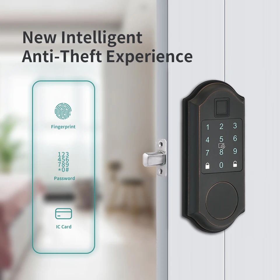 Ttlock App Remote Keyless Intelligent Fingerprint Password Smart Door ...