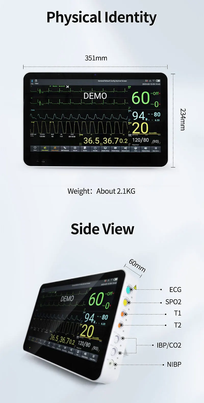 CONTEC CMS8500 - Versatile Multiparameter Vital Sign Monitor