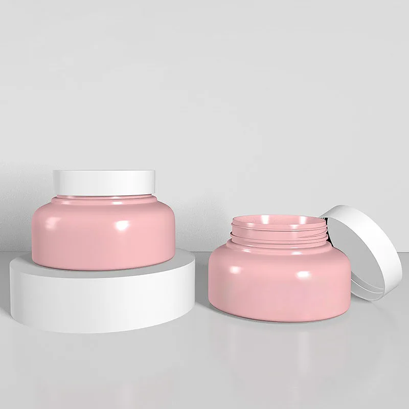 Empty 250g Packaging Container Body Face Cream Jars With Lids Round ...