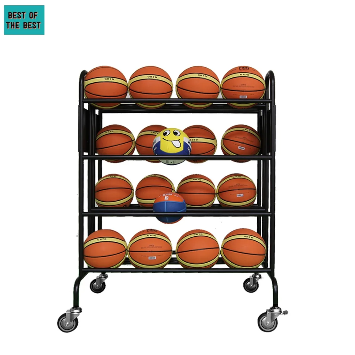 Small Ball Racks For Indoor Basketball Court - Buy Babi Hoop Ball Metal ...