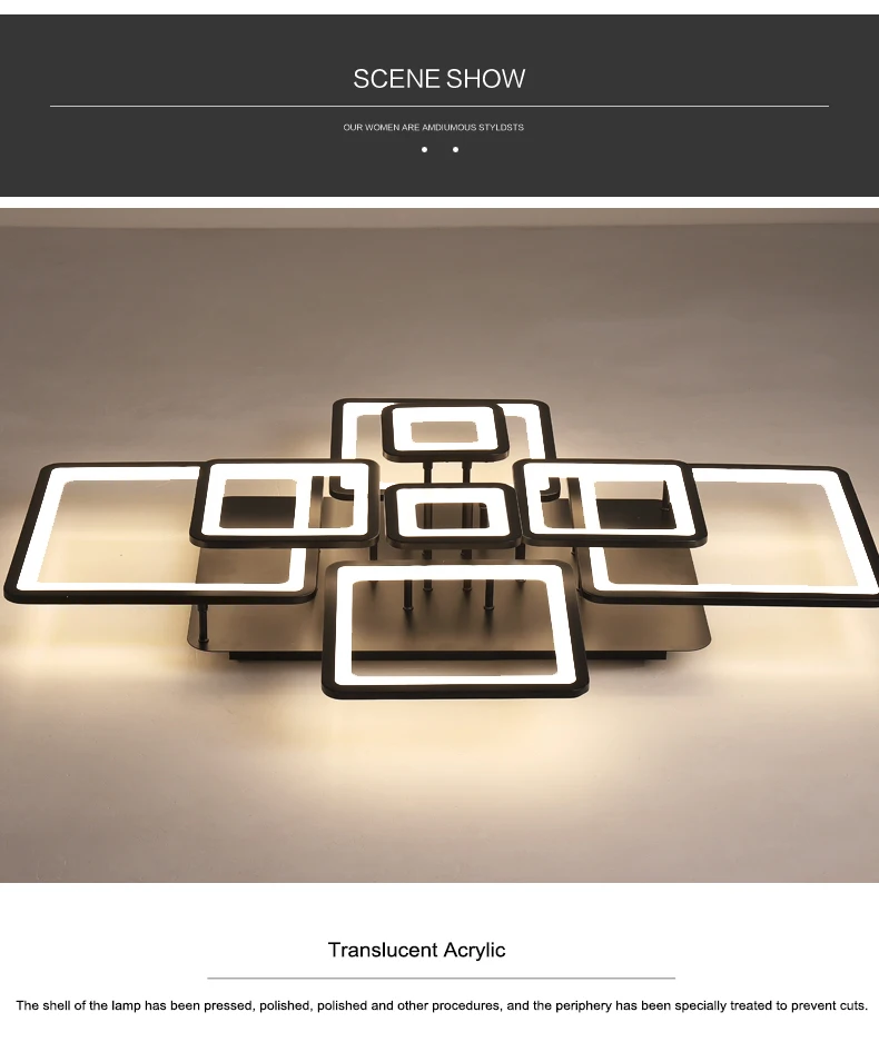 Modern Minimalist Rectangle Shape Flush LED Decorative Roof Ceiling ...