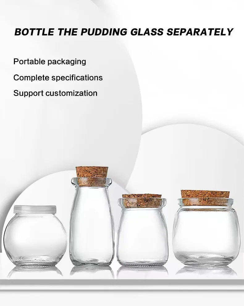 Custom Unique Luxury Suit Glass Yogurt Puddings Jars Wedding Gift Empty ...