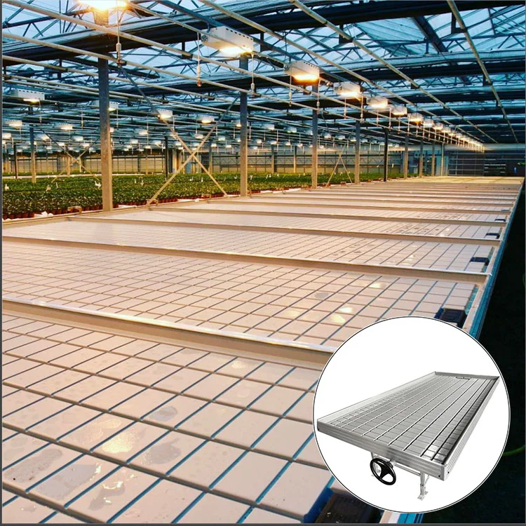 Good Quality Hydroponic Movable Ebb And Flow Rolling Bench Hydroponic ...