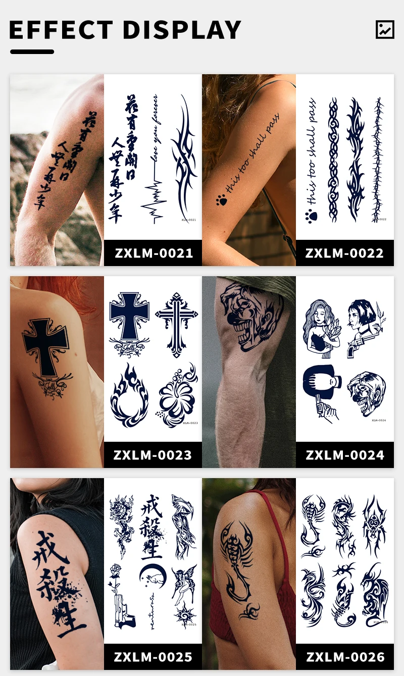 Custom Temporary Tattoo Stickers - Waterproof & Non-toxic