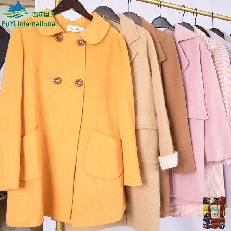 Autumn Winter Usa Used Clothing Bale Women Worsted Wool Coat In Stock ...