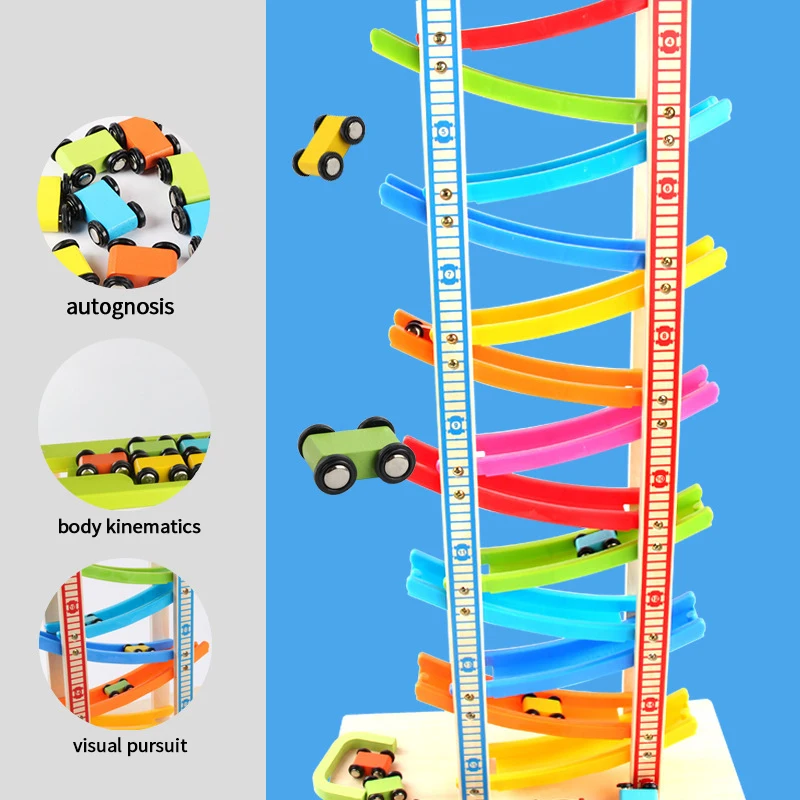 16 Layer Ramp Race Track Car Ramp Racer With Mini Inertia Cars Sliding ...