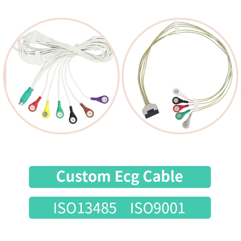 3.5mm Dc Jack To Ecg Female Snap Electrode Cable 2 Button Snap Cable ...