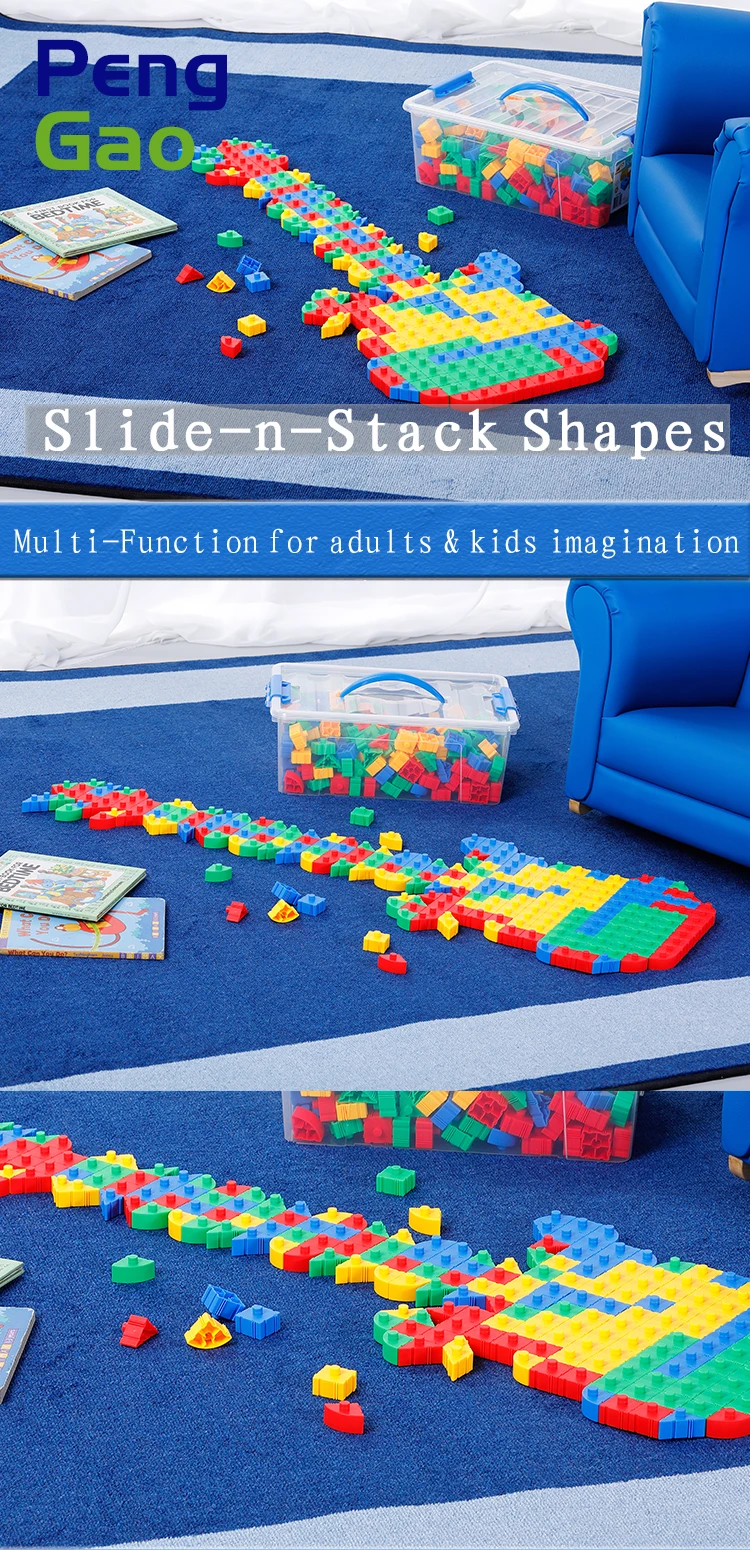 Customizable Children Play Together Irregular Patchwork Toy Bricks Set ...