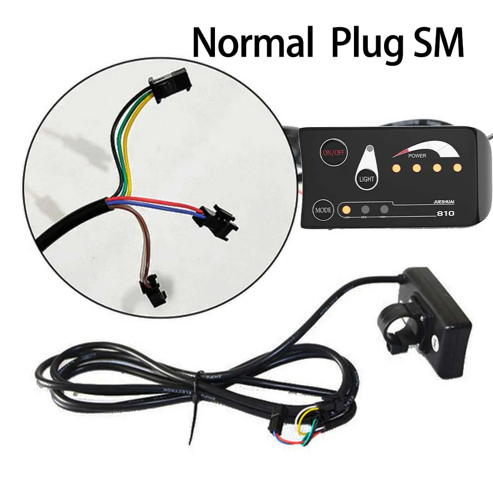 810 Led Display Electric Bike Waterproof Sm Plug 36v Electric Bicycle Parts Cycling Speed Meter ...