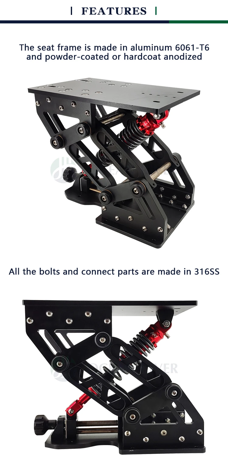 Ocean River Stainless Steel Marine Damping Shockwave Seat Base Aluminum ...