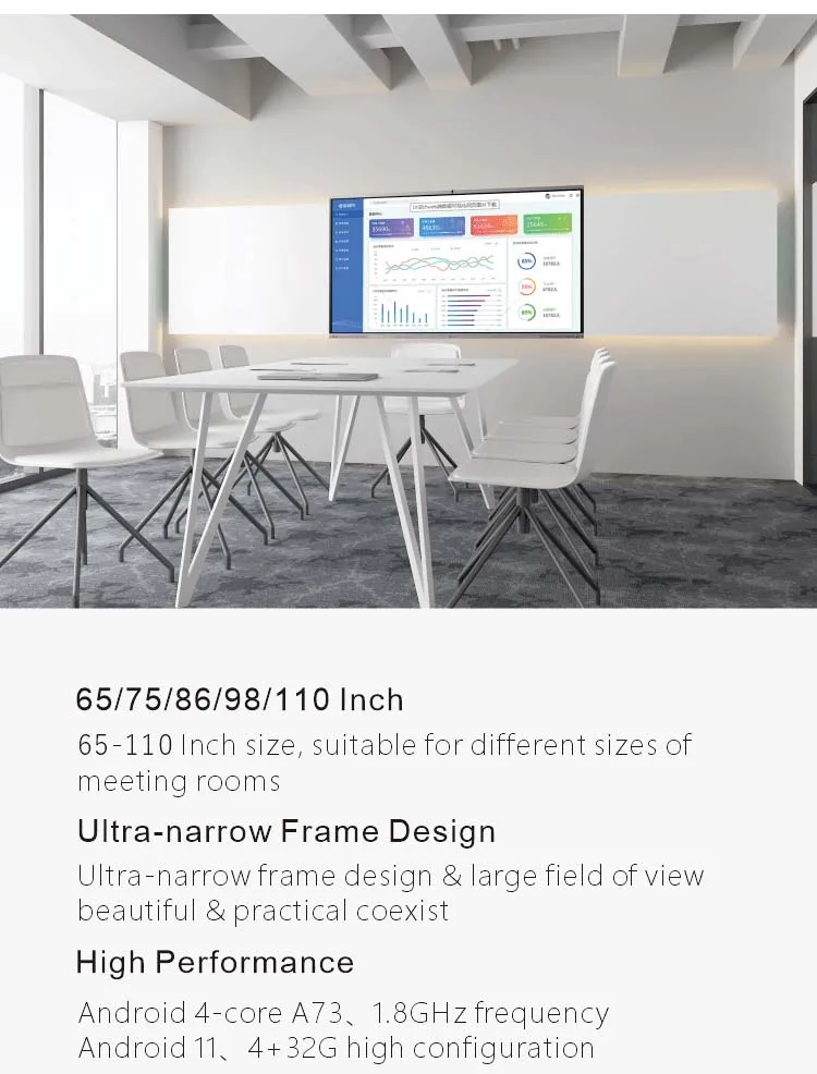 65 Multi 4k Lcd Monitor Multi Finger Touch Screen Flat Panel Wireless ...