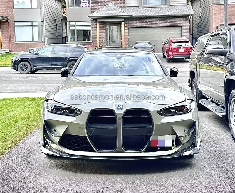 G80 M3 Canards GT4 Style Carbon Fiber Front Bumper Canards Winglets for ...