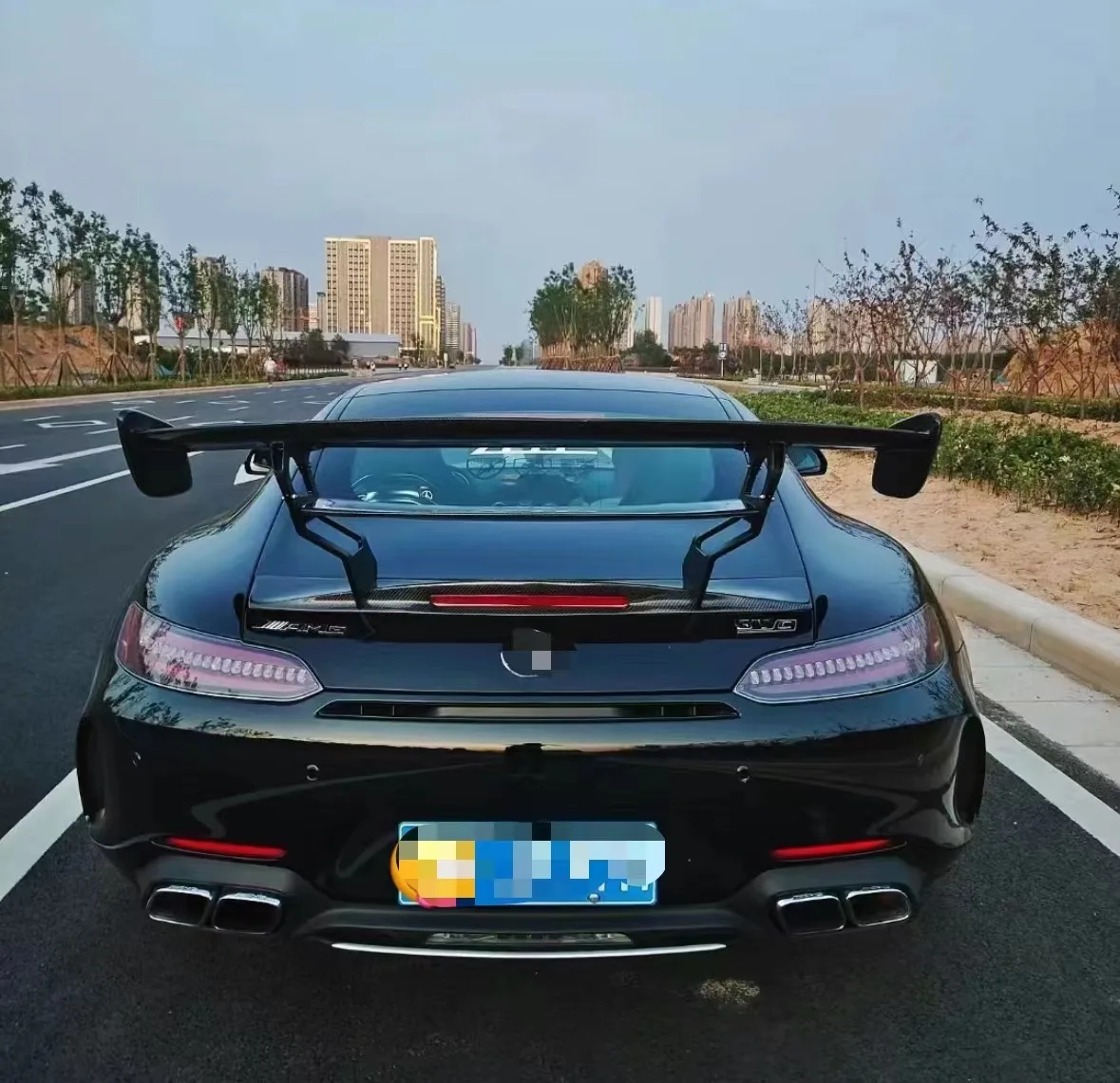 BS Style Carbon Fiber Rear Spoiler for Mercedes Benz Amg Gt Gts Gtc ...