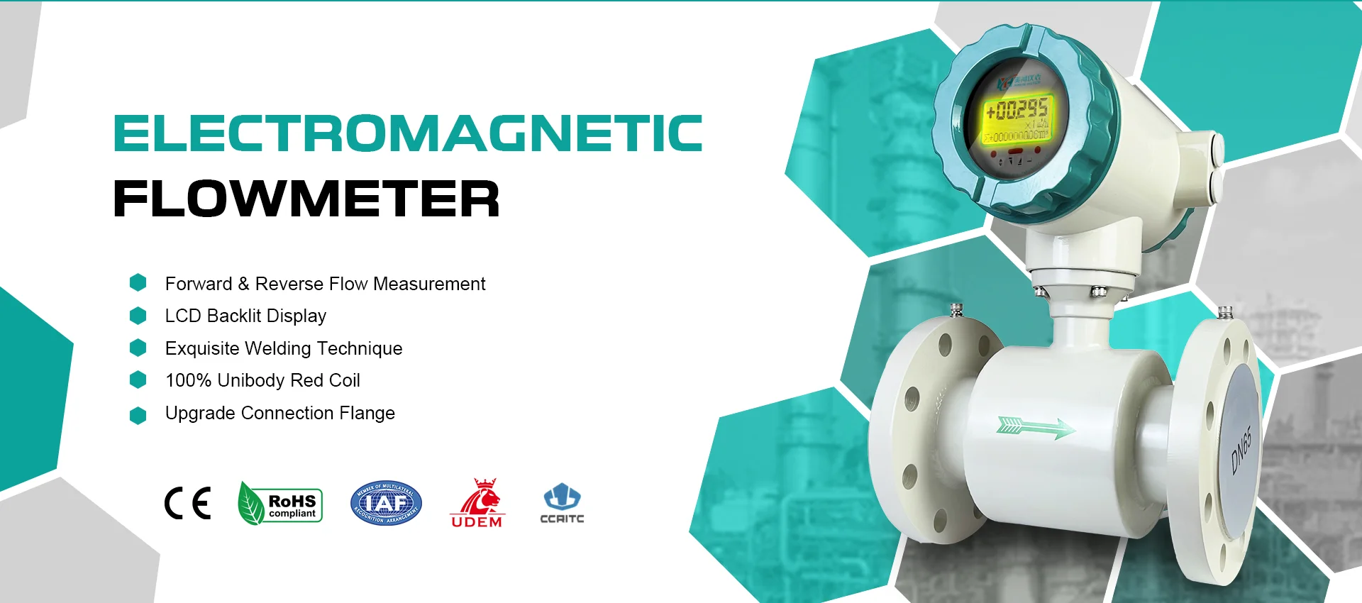 Digital Water Liquid Pulse 4-20ma Rs485 Hart Electromagnetic Flowmeter Price Medidor De ...