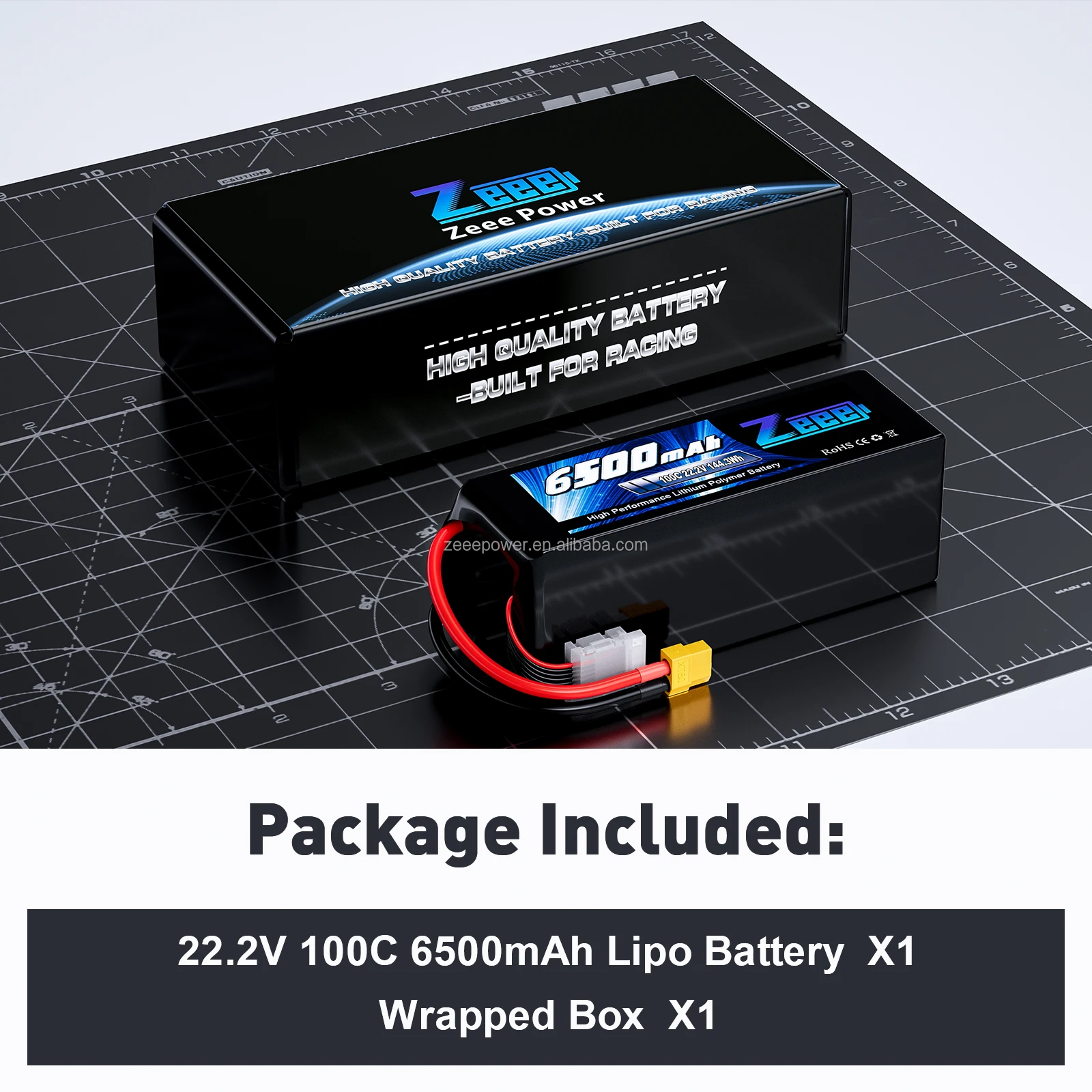 Zeee FPV 6S Lipo Battery 6500mAh 100C 22.2V with XT60 Plug for 7Inch ...