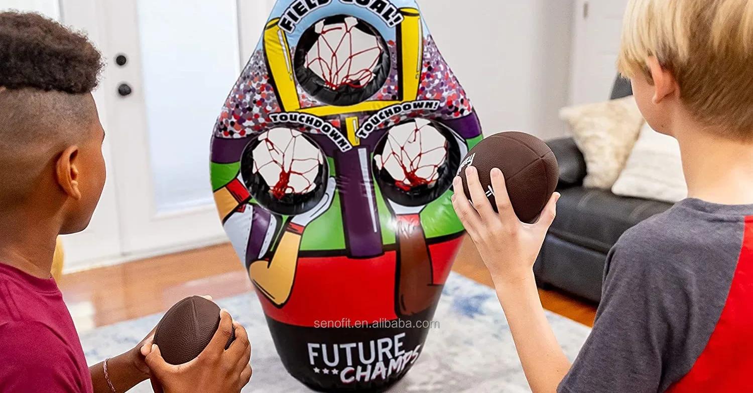 Senaofit Kids Football Target Toss Game Inflatable Football Throwing ...