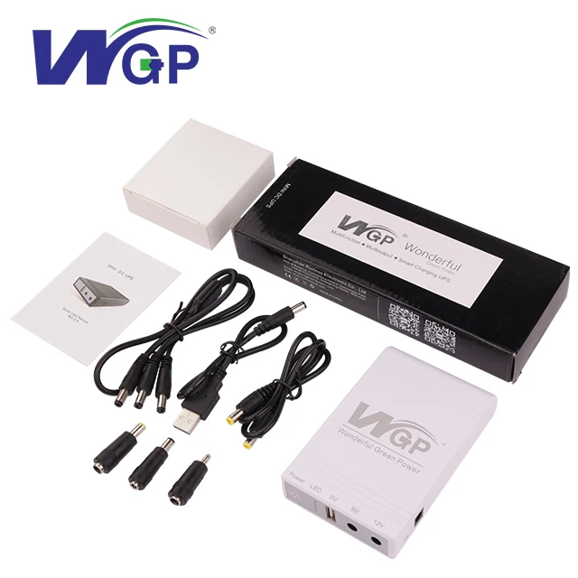 Wgp Mini Ups Wifi Router Modem Cctv Camera Backup Battery Usb Power Bank Dc 5v 9v 12v Mini Ups ...