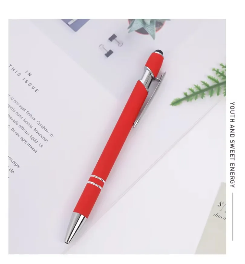 Custom 2-in-1 Stylus Retractable Ballpoint Pen for Touch Screens