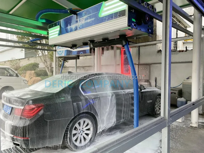 Brushless Automatic Car Wash Machine With 100 Bar Water Spray Led ...